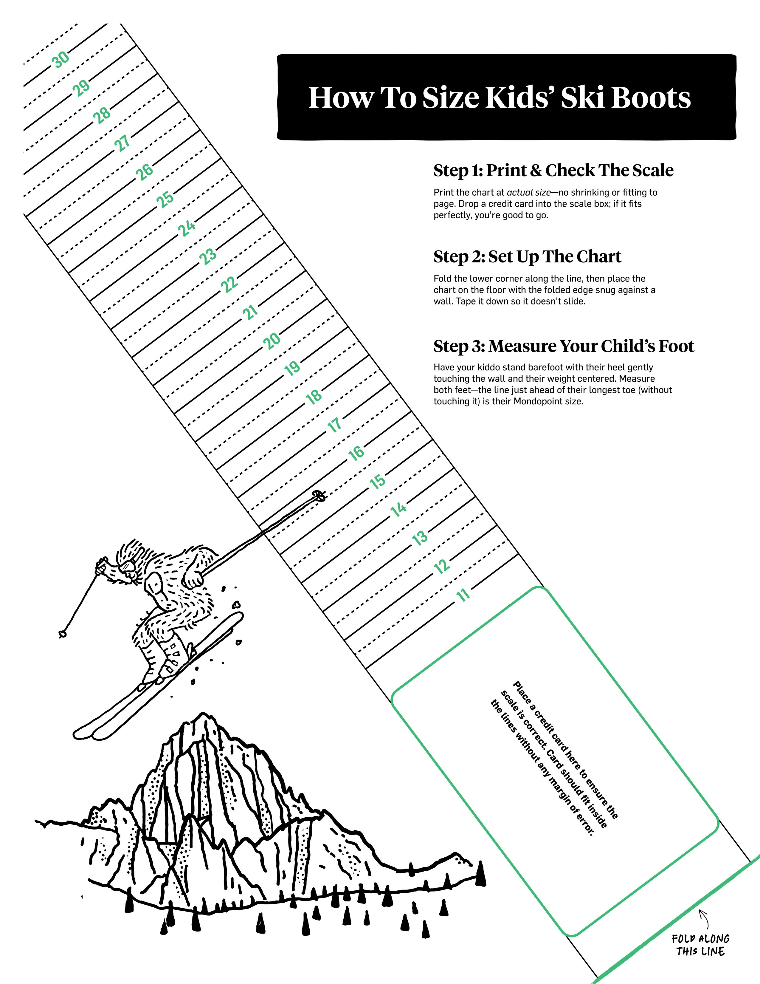 Printable Kids' Ski Boot Size Chart | Backcountry